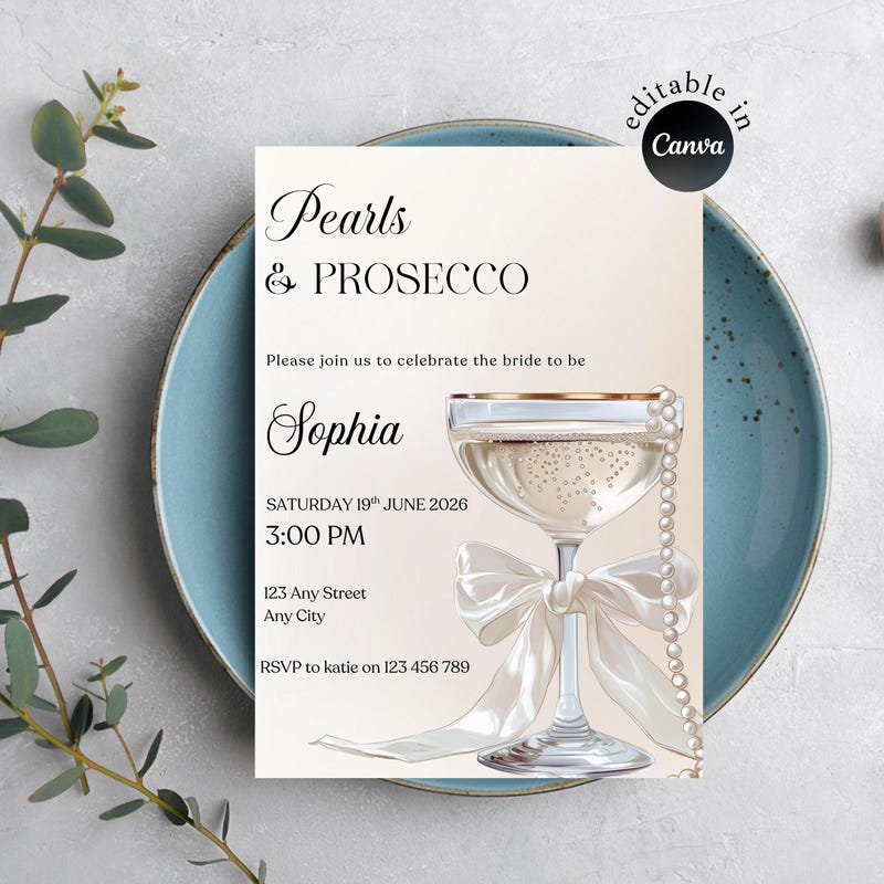 Prosecco and Pearls Theme - Etsy