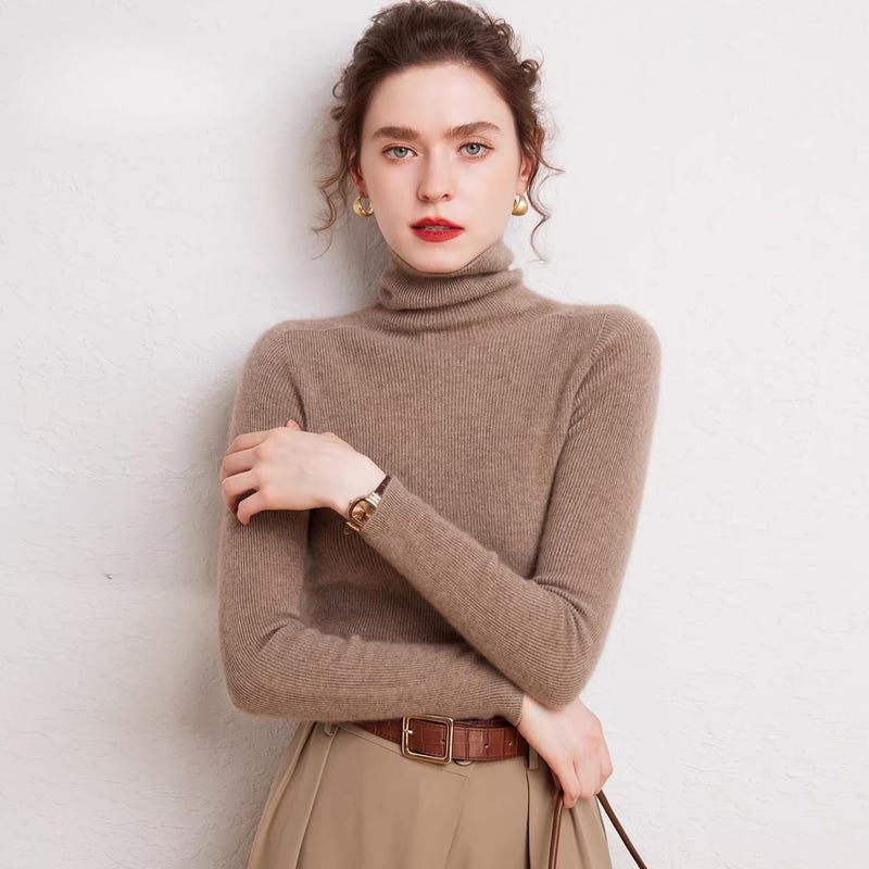 Turtleneck Wool Old Women - Etsy