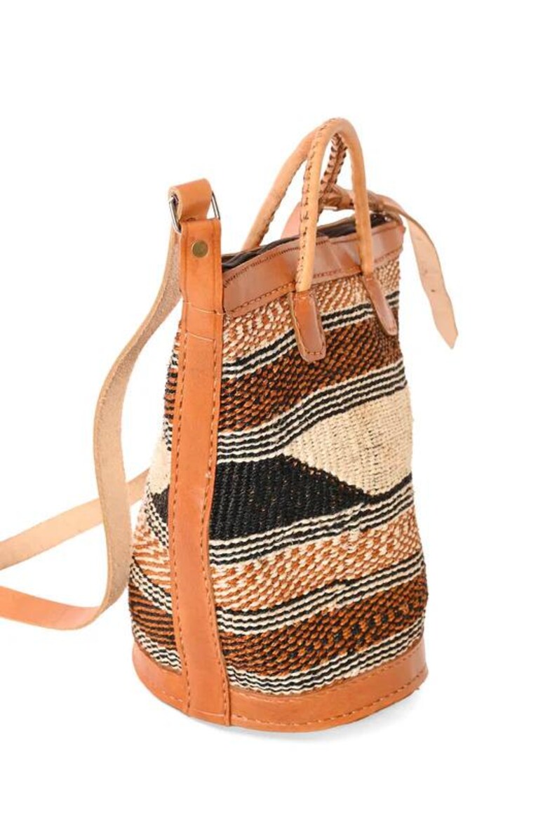 Handmade Sisal & Leather Bag | Kenyan Tribal Woven Shoulder Purse - Etsy