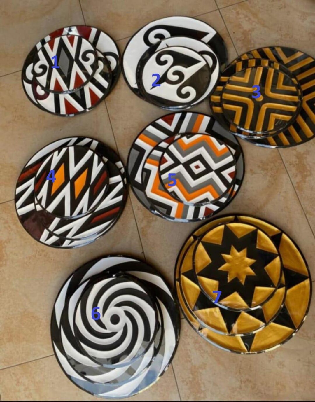 Handmade Kenyan Decorative Plate Set – Tribal Boho Wall Art, 3pcs - Etsy