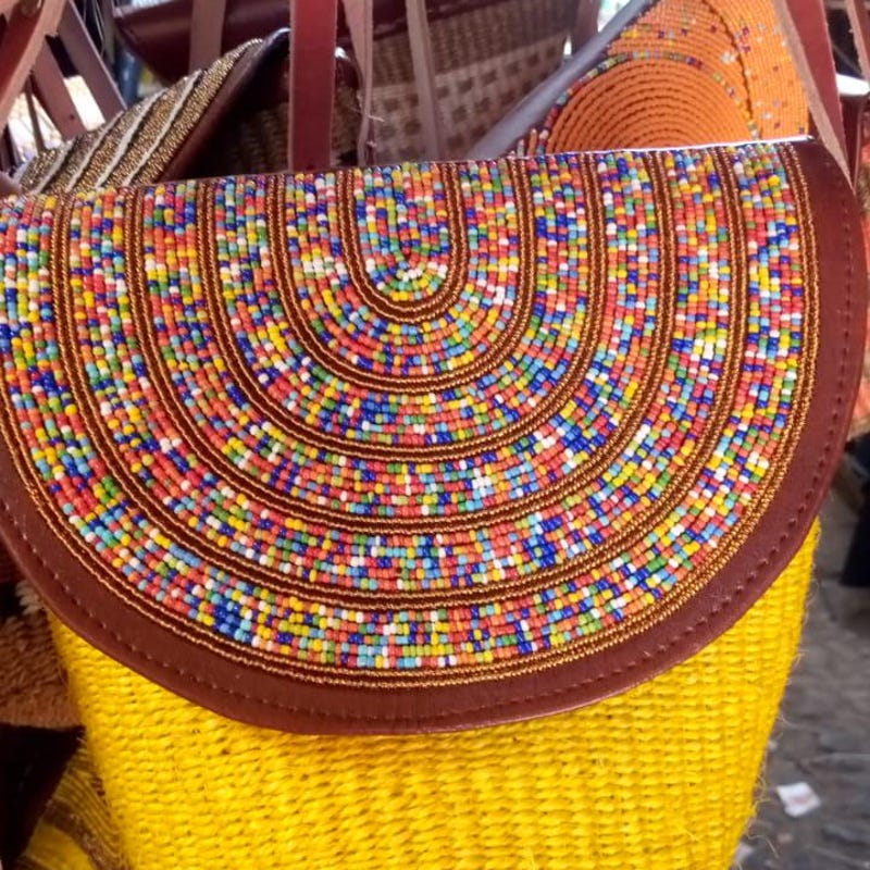 Woven Sisal Bag Pink - Etsy