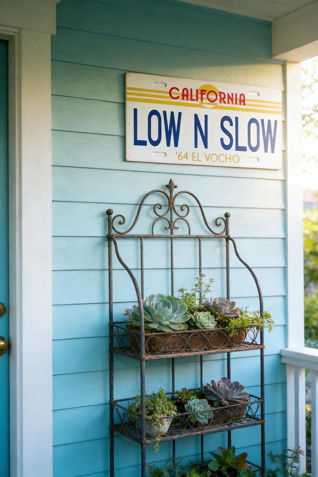 Custom License Plate Wall Decor California Low N Slow 64 El Vocho ...
