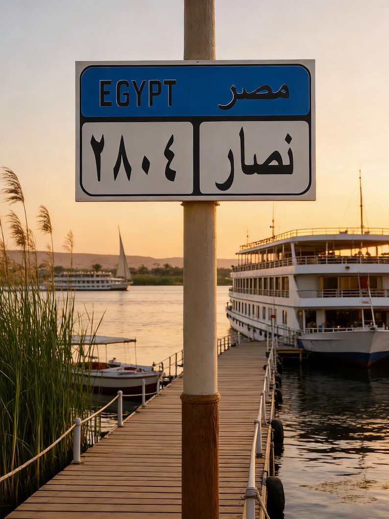 Custom Egypt License Plate Wall Decor | Personalized Arabic Street Sign ...