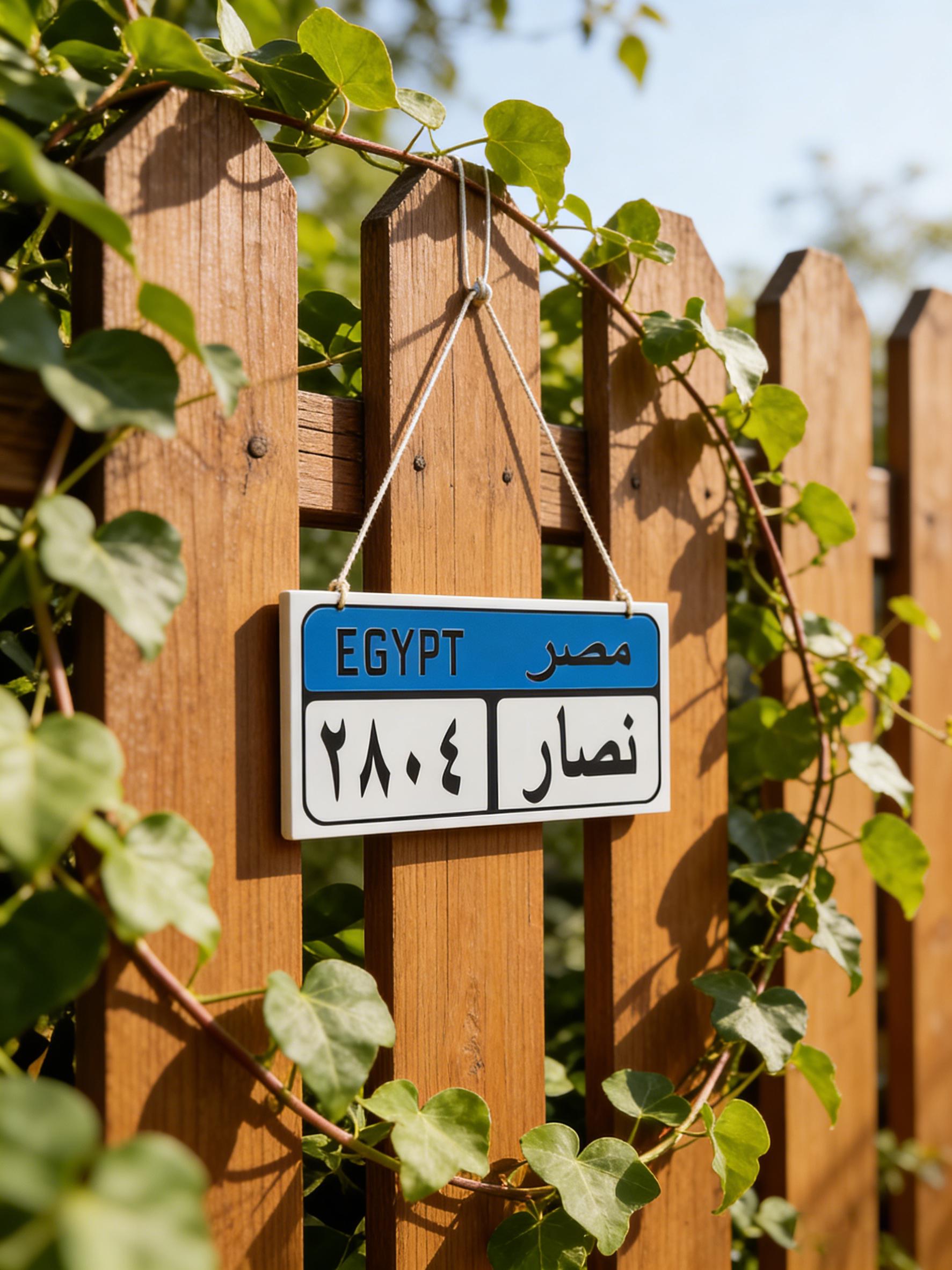Custom Egypt License Plate Wall Decor | Personalized Arabic Street Sign ...
