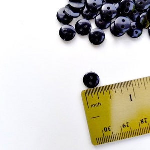 Tiny Round Black Acrylic Sewing Buttons 2 Holes 9mm - Perfect for ...