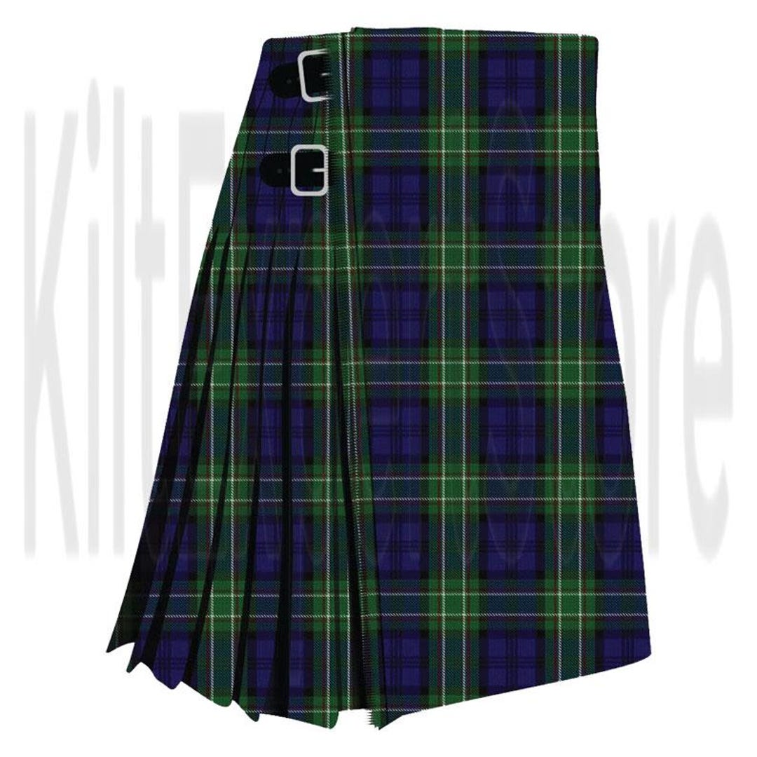 Handcrafted Clan Allen Tartan Kilt - Acrylic Wool, Adjustable - Etsy
