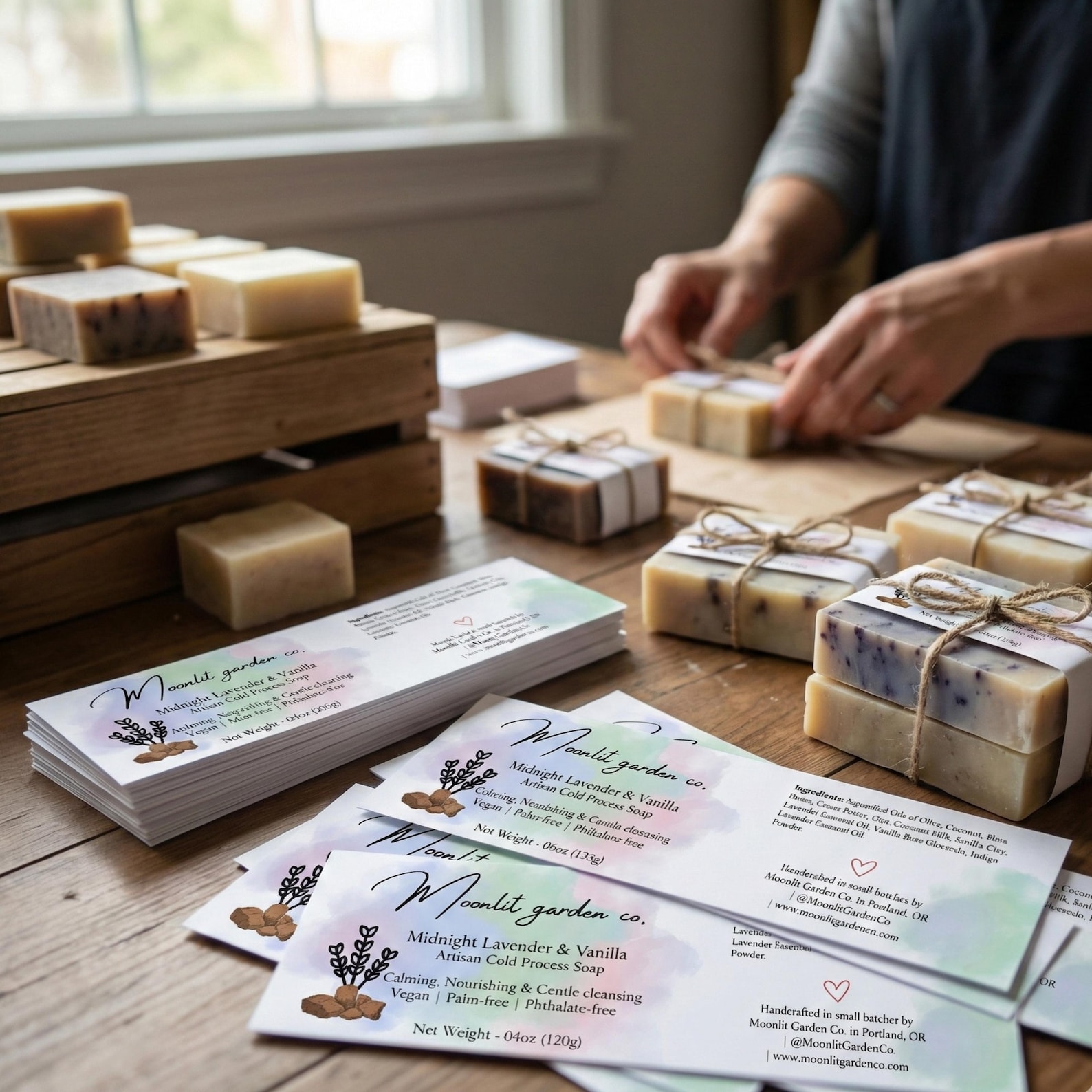 Homemade Soap Label Template | Editable Canva Soap Wrap | Cottage ...