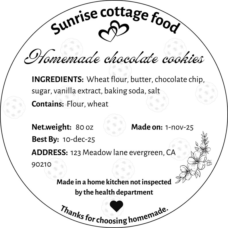 Cottage Food Labels Bundle, Kitchen Labels Printable Rustic Jar ...