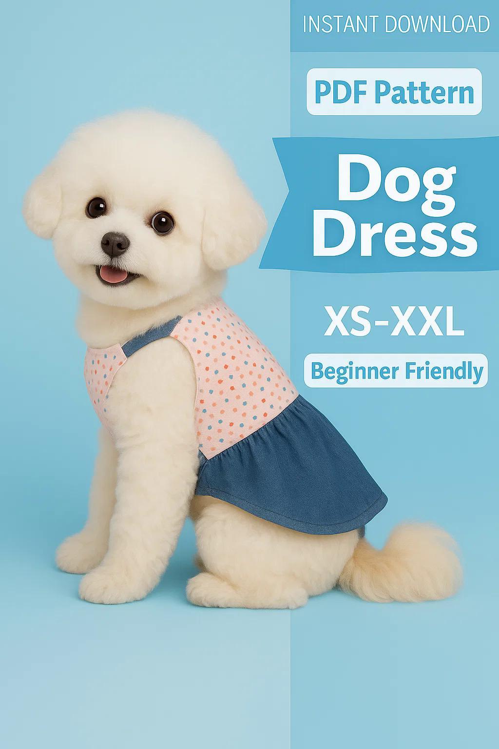 Polka Dot Dog Dress Sewing Pattern | Cute Summer Pet Outfit | XS–XXL ...