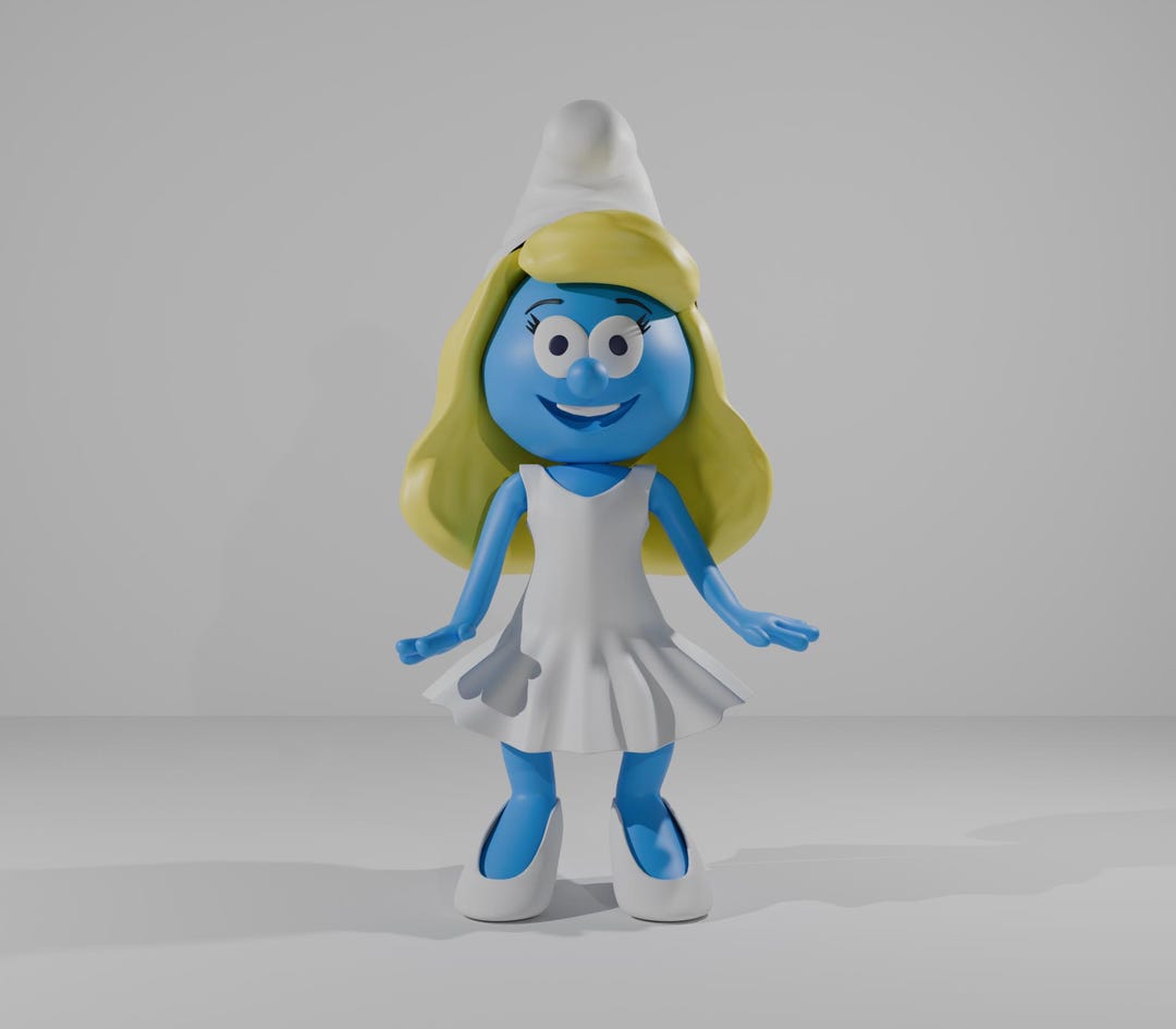 Smurfette Figurine, STL File: 3D Printable Model (digital Download ...