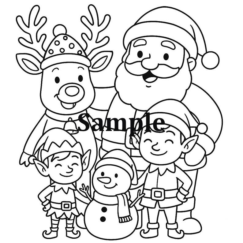 Christmas Coloring Pages | Holiday Winter Activity (PDF) - Etsy