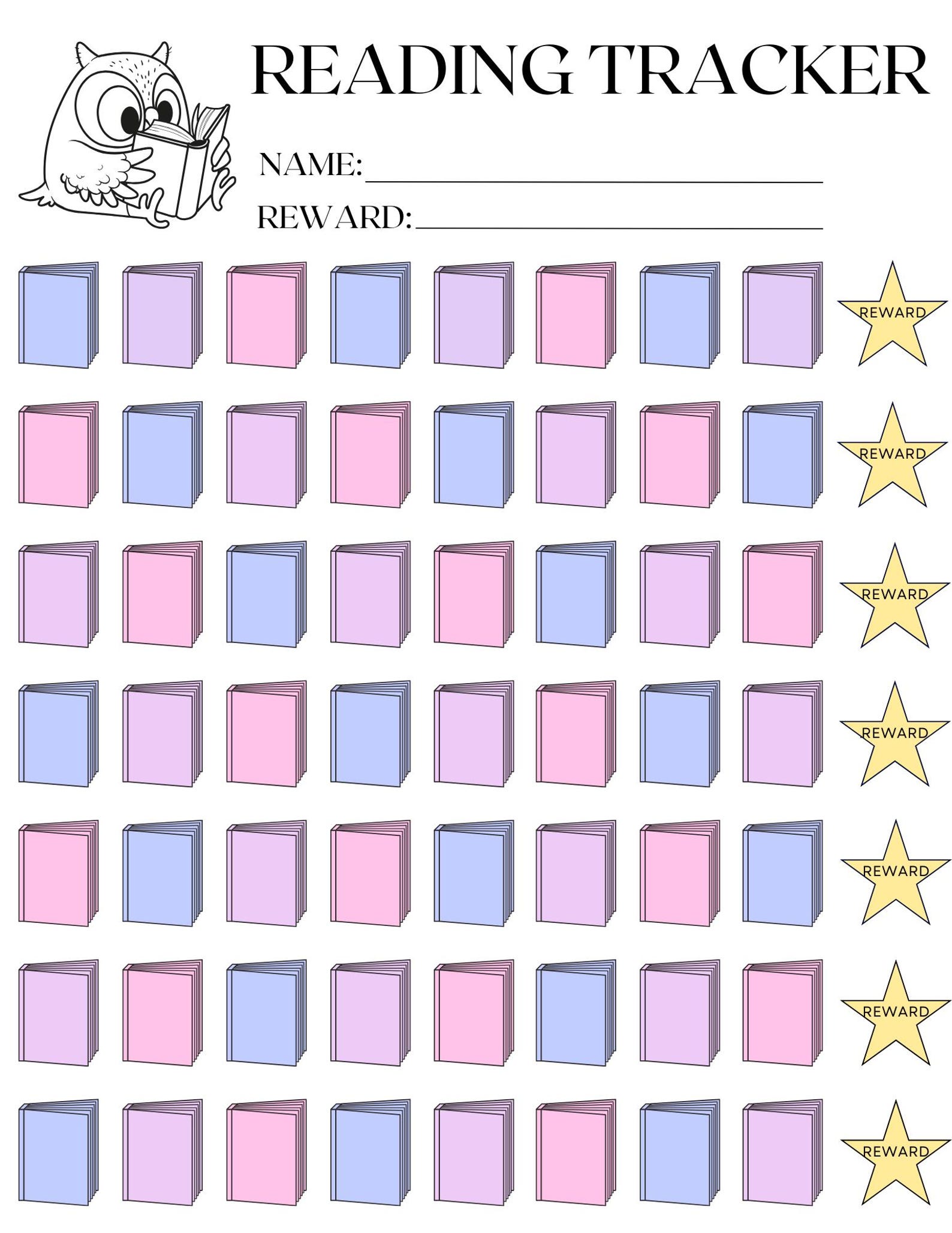 Printable Reading Tracker - Pink & Purple - Etsy