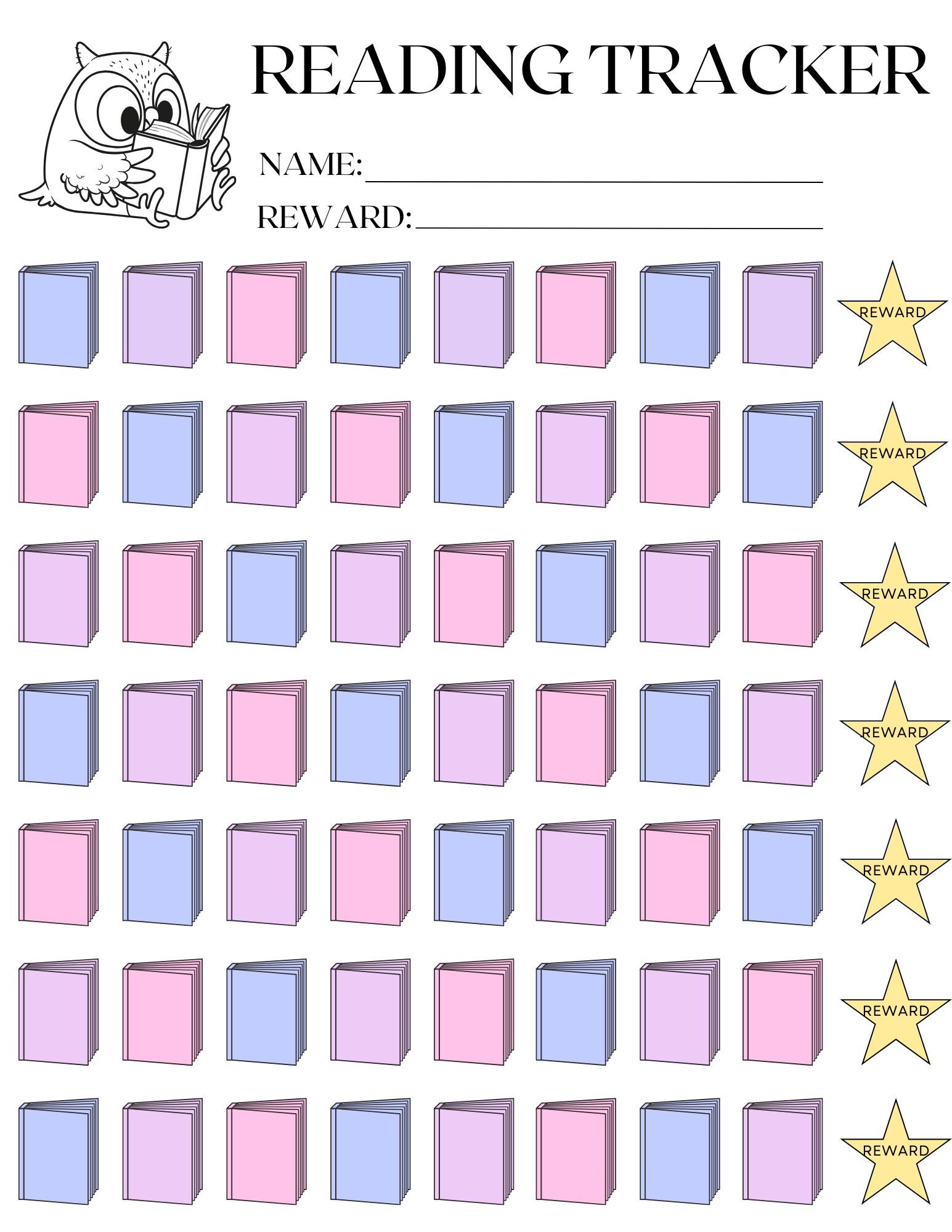 Printable Reading Tracker - Pink & Purple - Etsy