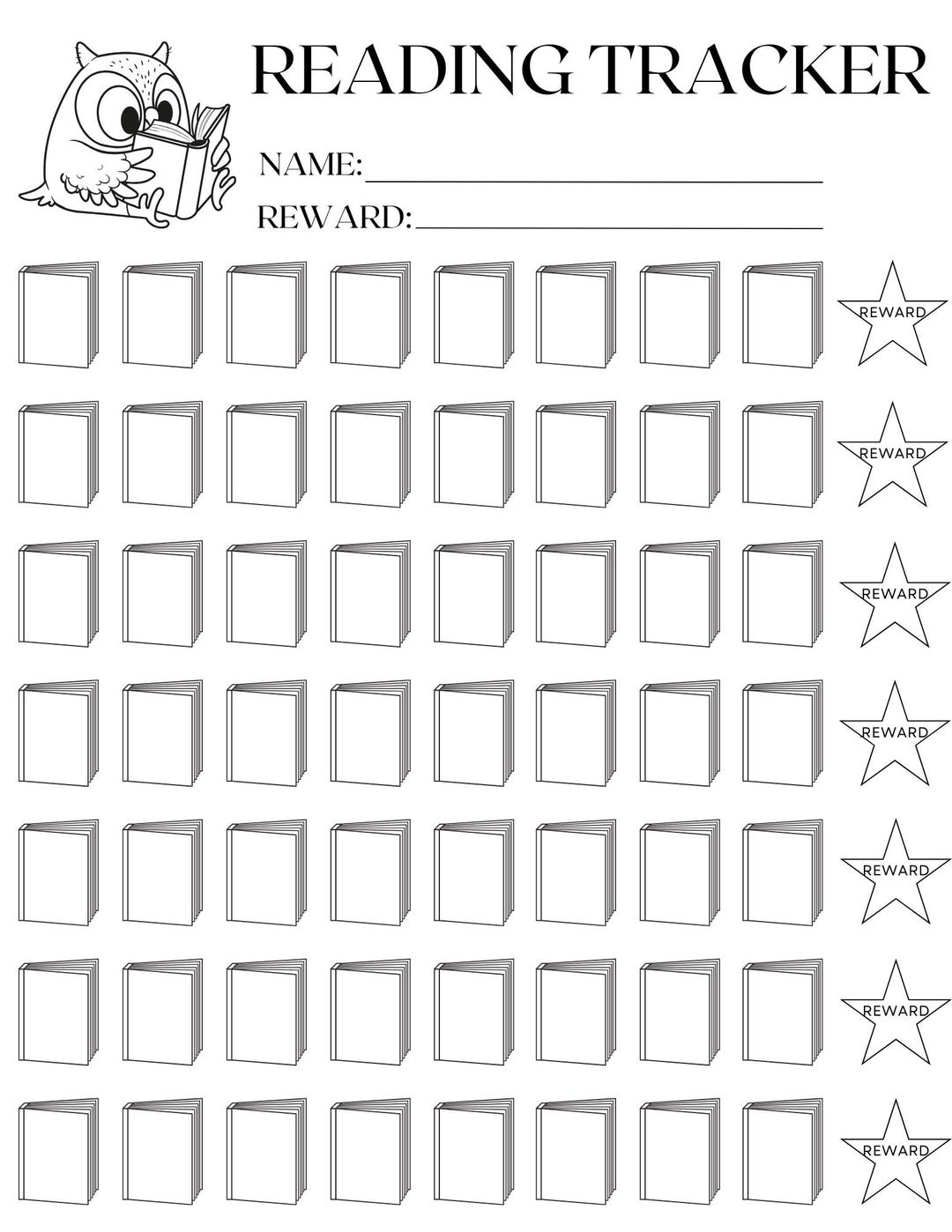 Printable Reading Tracker - Color-your-own - Etsy