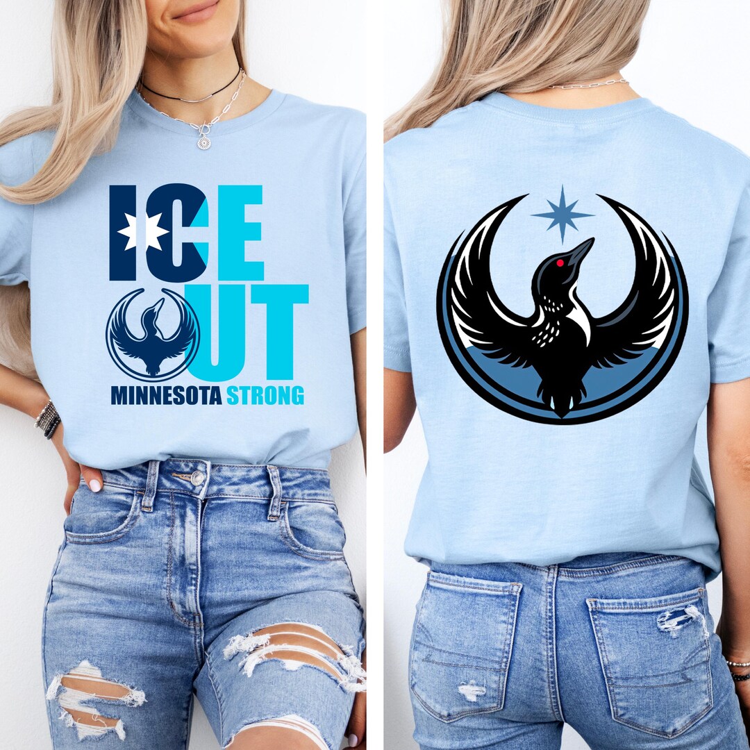 Ice Out Minnesota Rebel Political Shirt, MN State Bird Loon Protest ...
