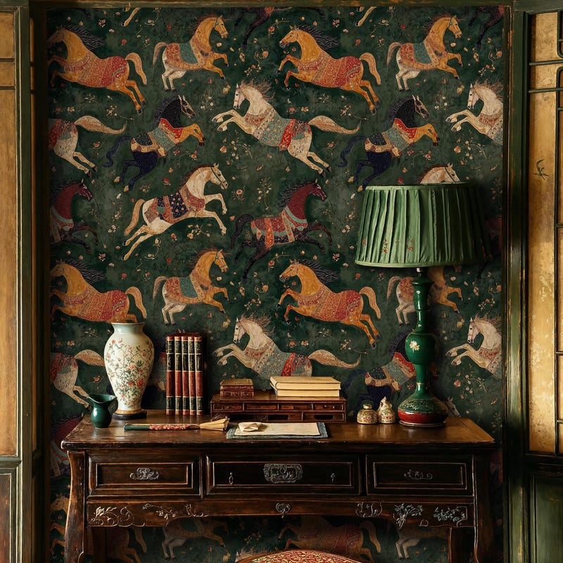 Equestrian Mural Wall Paper - Etsy UK