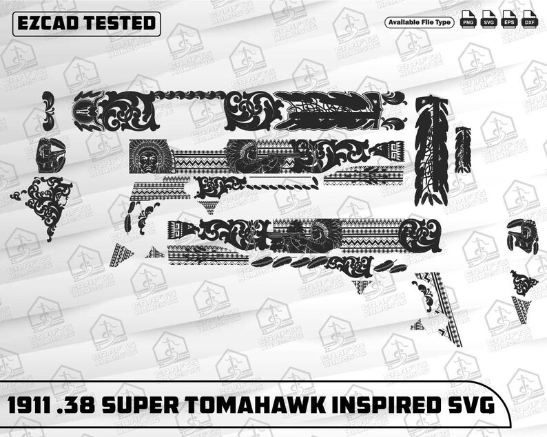 Colt1911 .38 Super Tomahawk Inspired Design Svg: Engrave Files ...