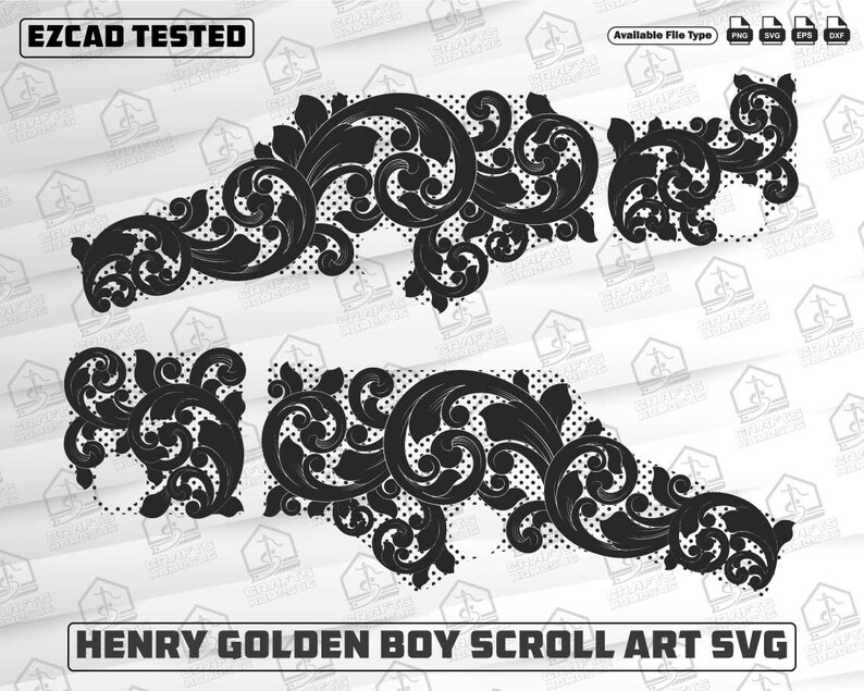 Henry Golden Boy Scroll Design SVG | Laser Cut File | Engraving ...