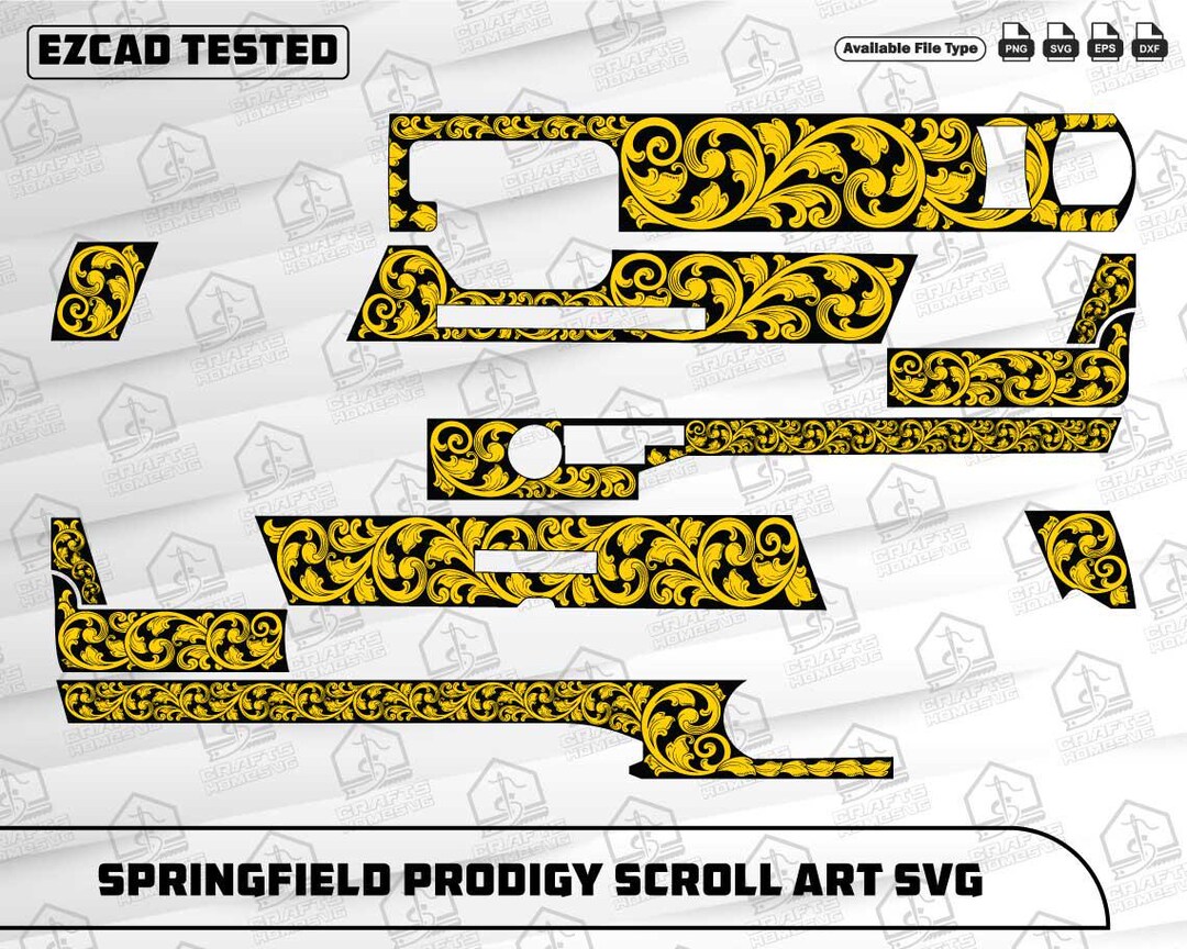 Springfield Prodigy Scroll Art Design SVG: Laser Cut/engrave Files - Etsy