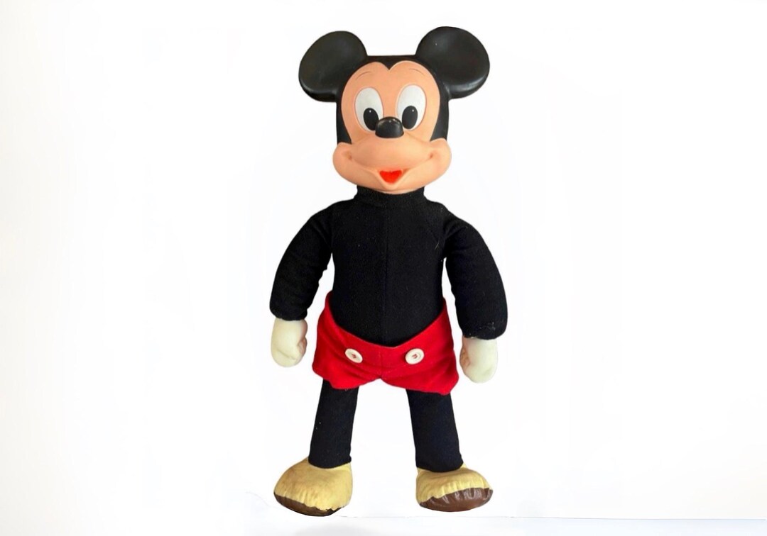 Vintage Mickey Mouse Character Doll – Large Classic Disney Toy - Etsy