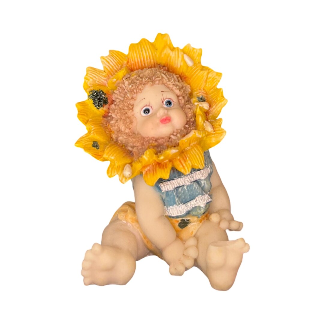 Set of 4 Vintage Blossom Baby Figurines – Hand-painted Porcelain Flower ...