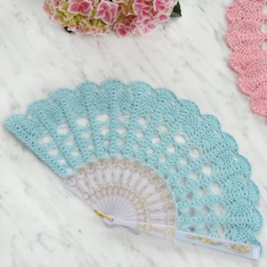 Blue Lace Hand Fan, Regency Era Hand Held Fan, British Regency Bridal ...