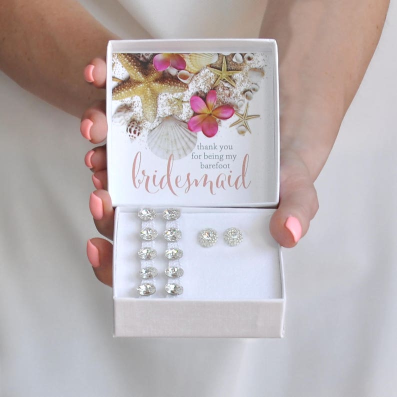 Barefoot Bridesmaid Gift Box- Beach Wedding Thank You Gift- Maid of ...