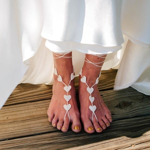 Boho Foot Jewelry, Beach Wedding Barefoot Sandals, Footless Sandles ...