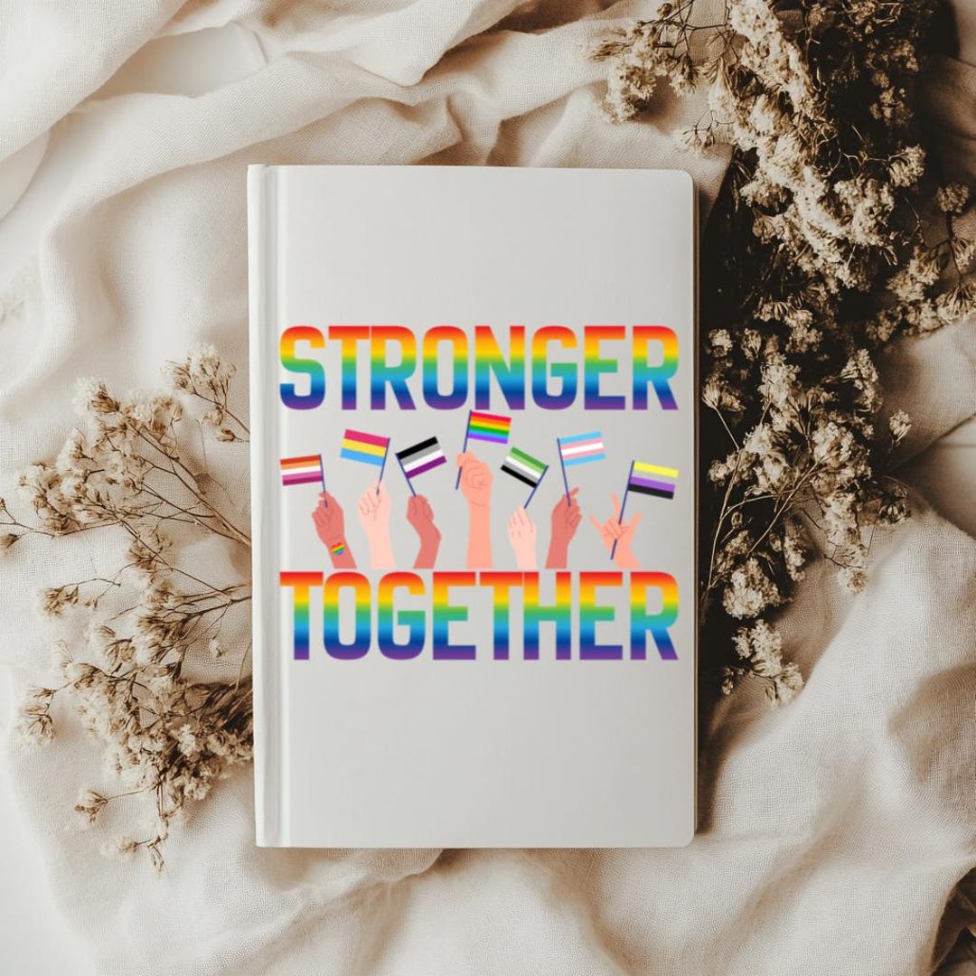 Stronger Together Pride Flags Hardcover Journal, LGBTQ+ Pride ...