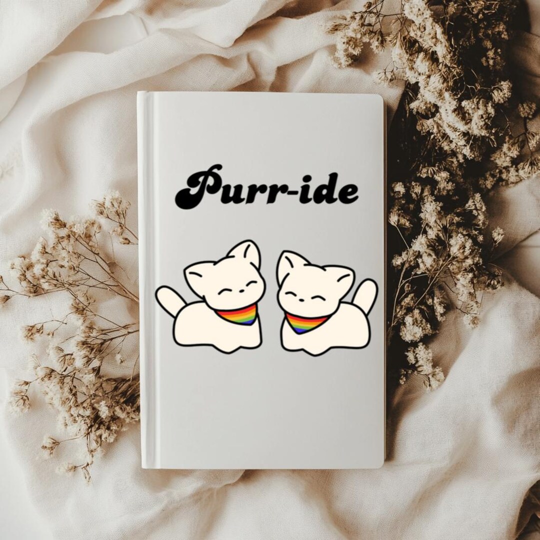 Purr-ide Rainbow Pride Cats Hardcover Journal, LGBTQ+ Pride Stationery ...