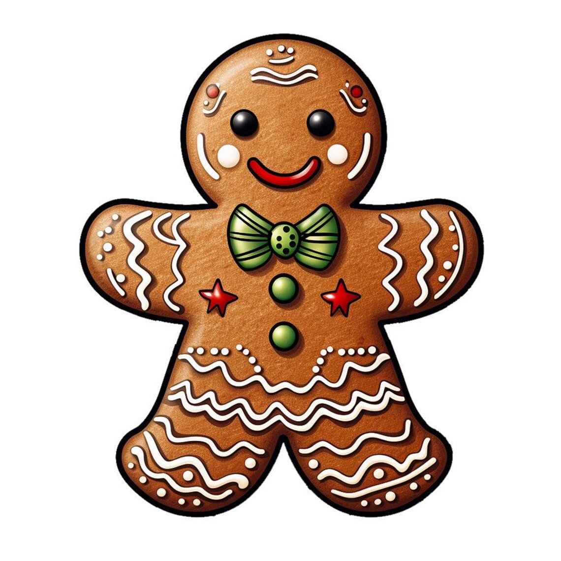 Cute Christmas Gingerbread Man Fabric Panel 10 - Etsy