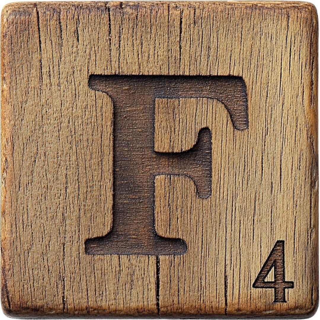 Wood Letter F Blocks Fabric Panel - Etsy