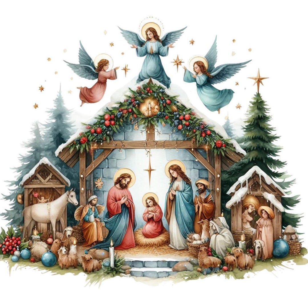 Detailed Christmas Nativity Scene Fabric Panel 18 - Etsy