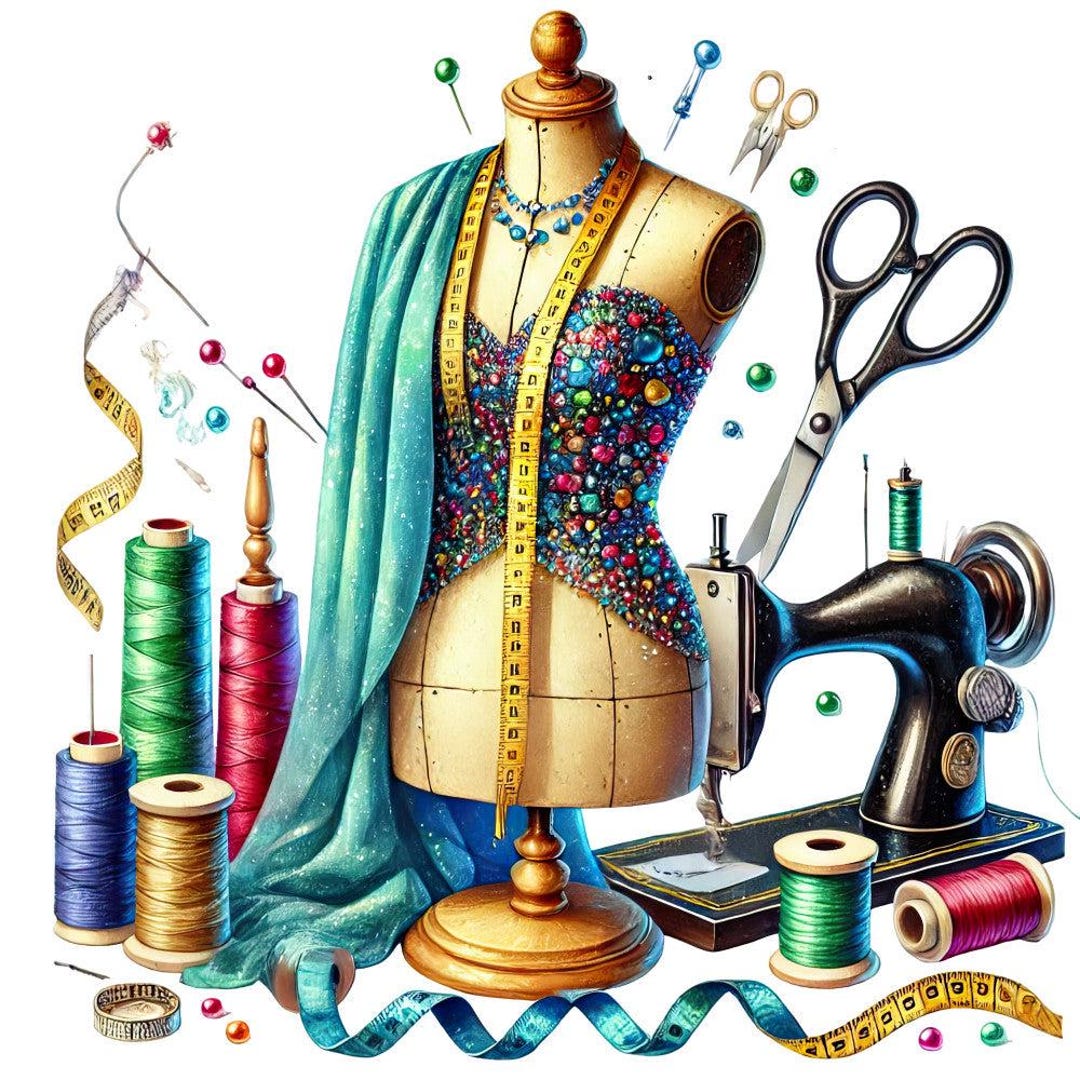 Sewing Scenes Fabric Panel 18 - Etsy