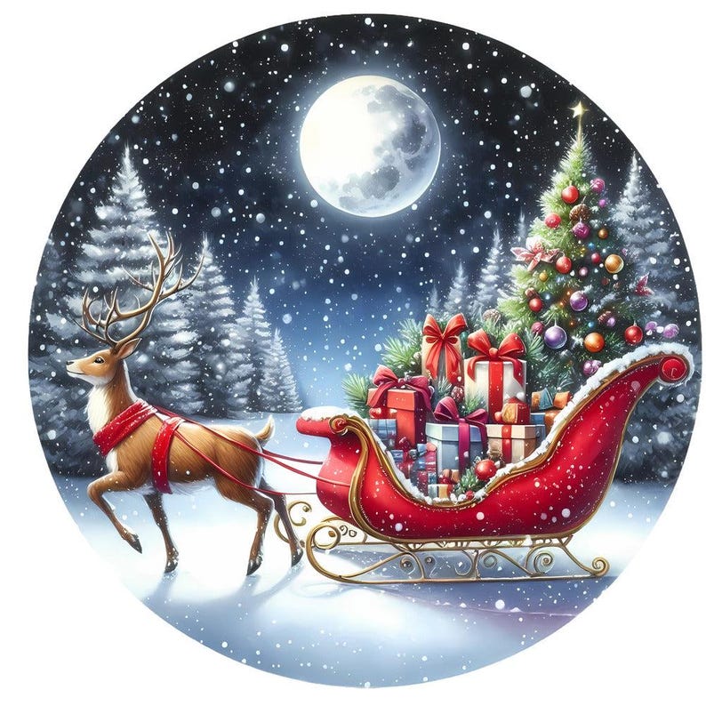 Christmas Winter Scene 18 Fabric Panel - Etsy