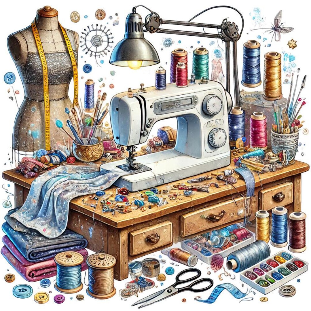 Sewing Scenes Fabric Panel 28 - Etsy