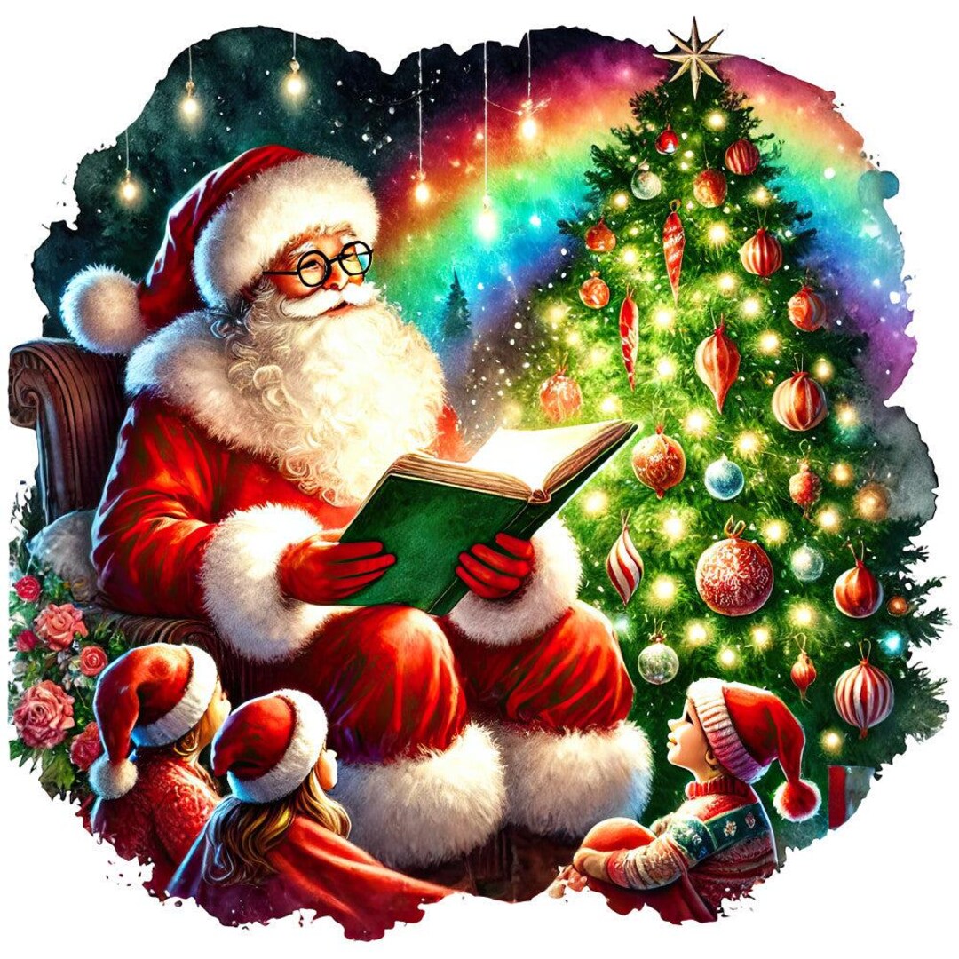 Santa Claus Scenes Fabric Panel 16 - Etsy