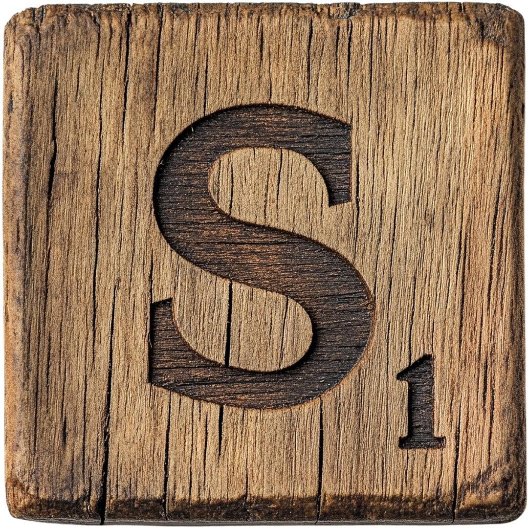 Wood Letter S Blocks Fabric Panel - Etsy