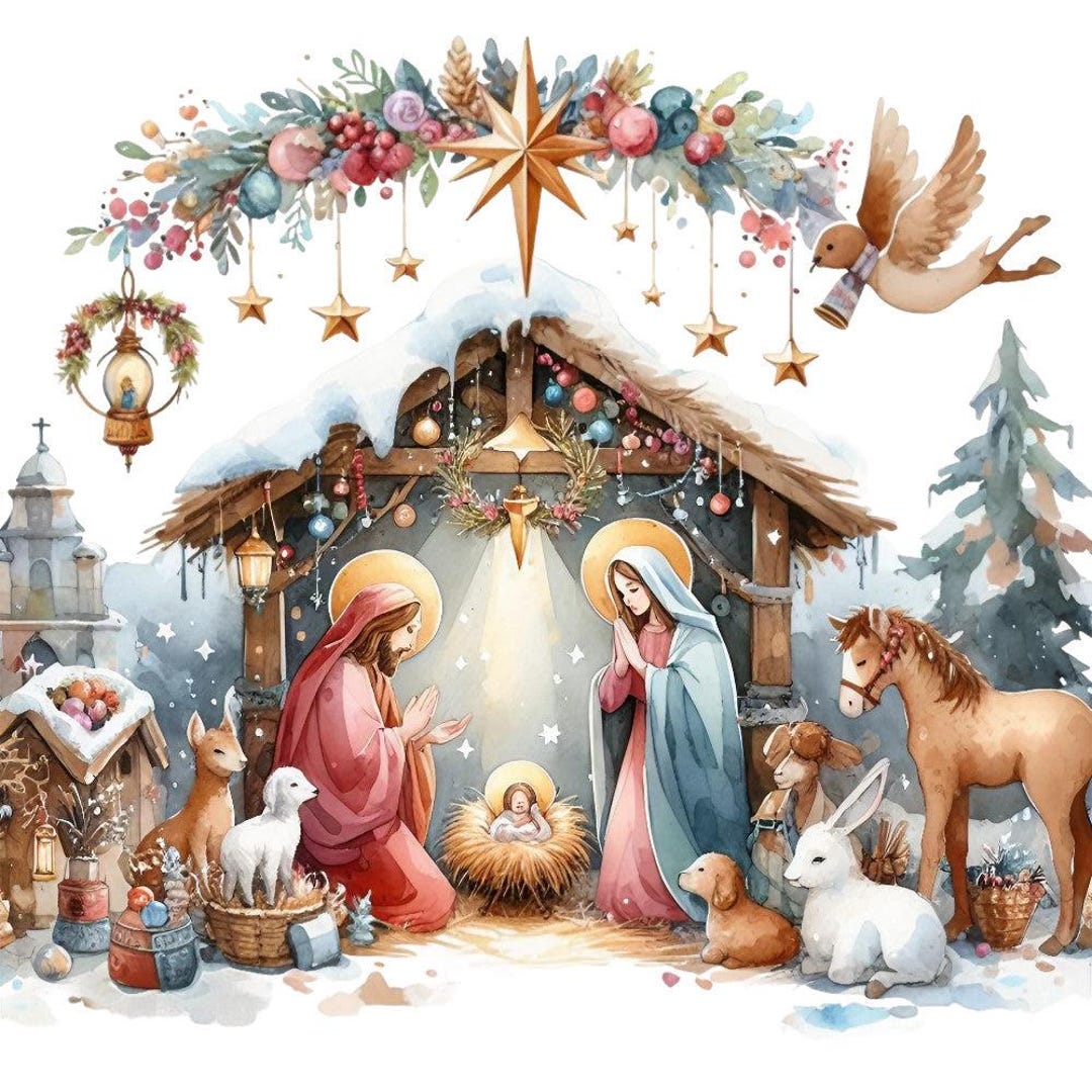 Detailed Christmas Nativity Scene Fabric Panel 17 - Etsy