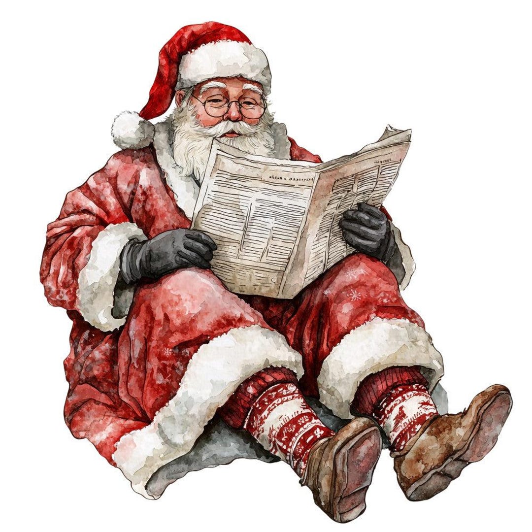 Santas Day off Fabric Panel 22 - Etsy