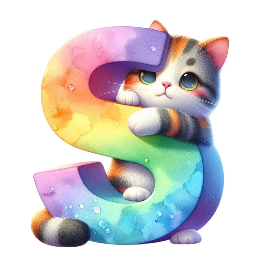 Cute Cats Letter S Fabric Panel - Etsy
