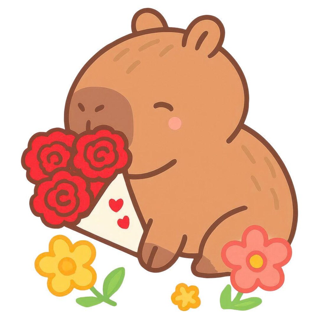 Cartoon Capybara Fabric Panel 1 - Etsy