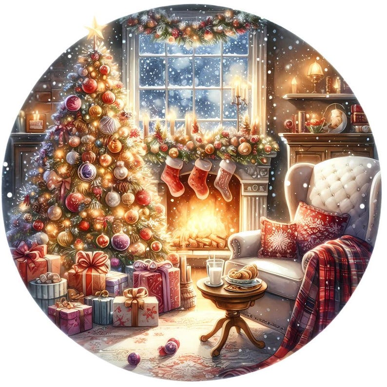 Christmas Winter Scene 13 Fabric Panel - Etsy
