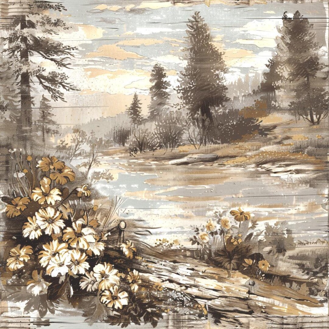 Yellowstone on Rustic Wood Fabric Panel 12 - Etsy