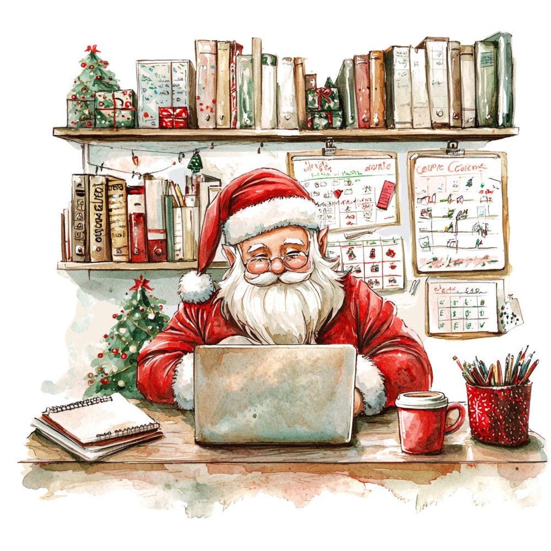 Santas Day off Fabric Panel 14 - Etsy