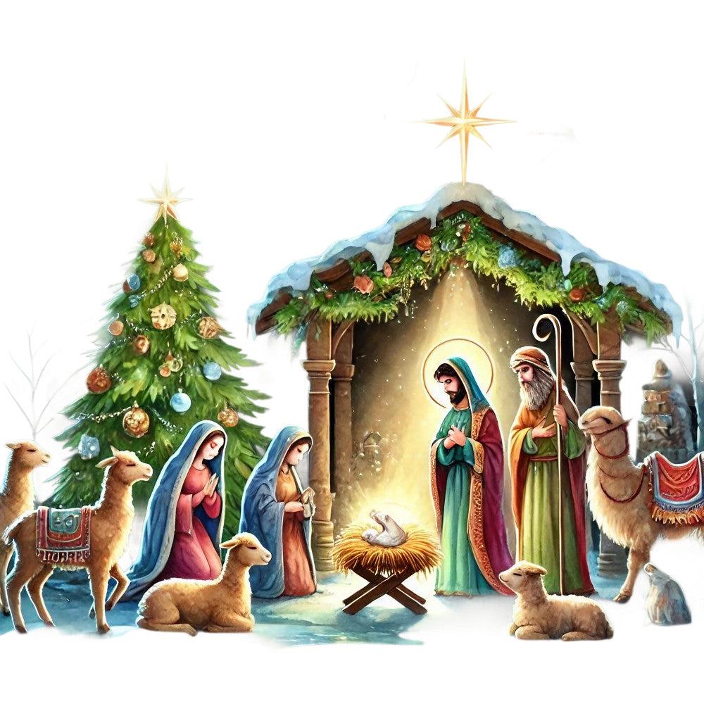 Detailed Christmas Nativity Scene Fabric Panel 1 - Etsy