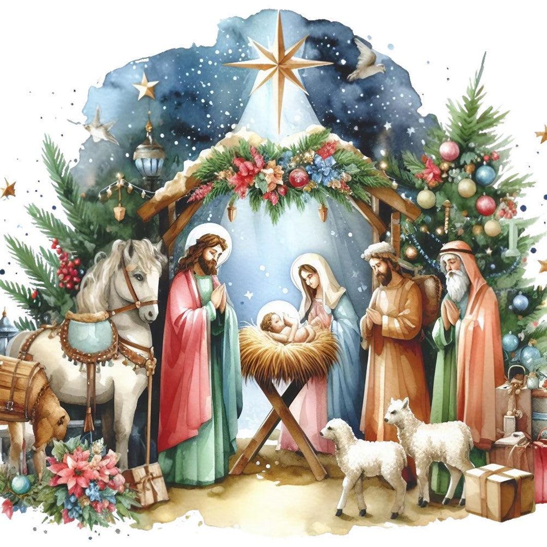 Detailed Christmas Nativity Scene Fabric Panel 19 - Etsy