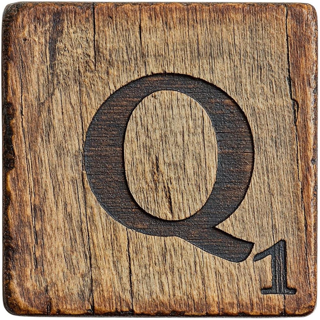Wood Letter Q Blocks Fabric Panel - Etsy