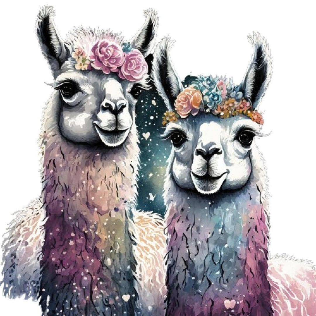 Llama Friends Fabric Panel 4 - Etsy