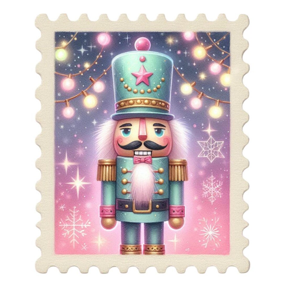 Nutcracker Postage Stamps Fabric Panel 13 - Etsy